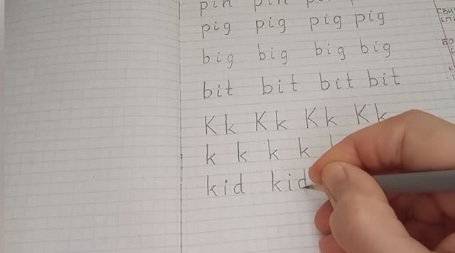 Английский Буква K Прописи 18