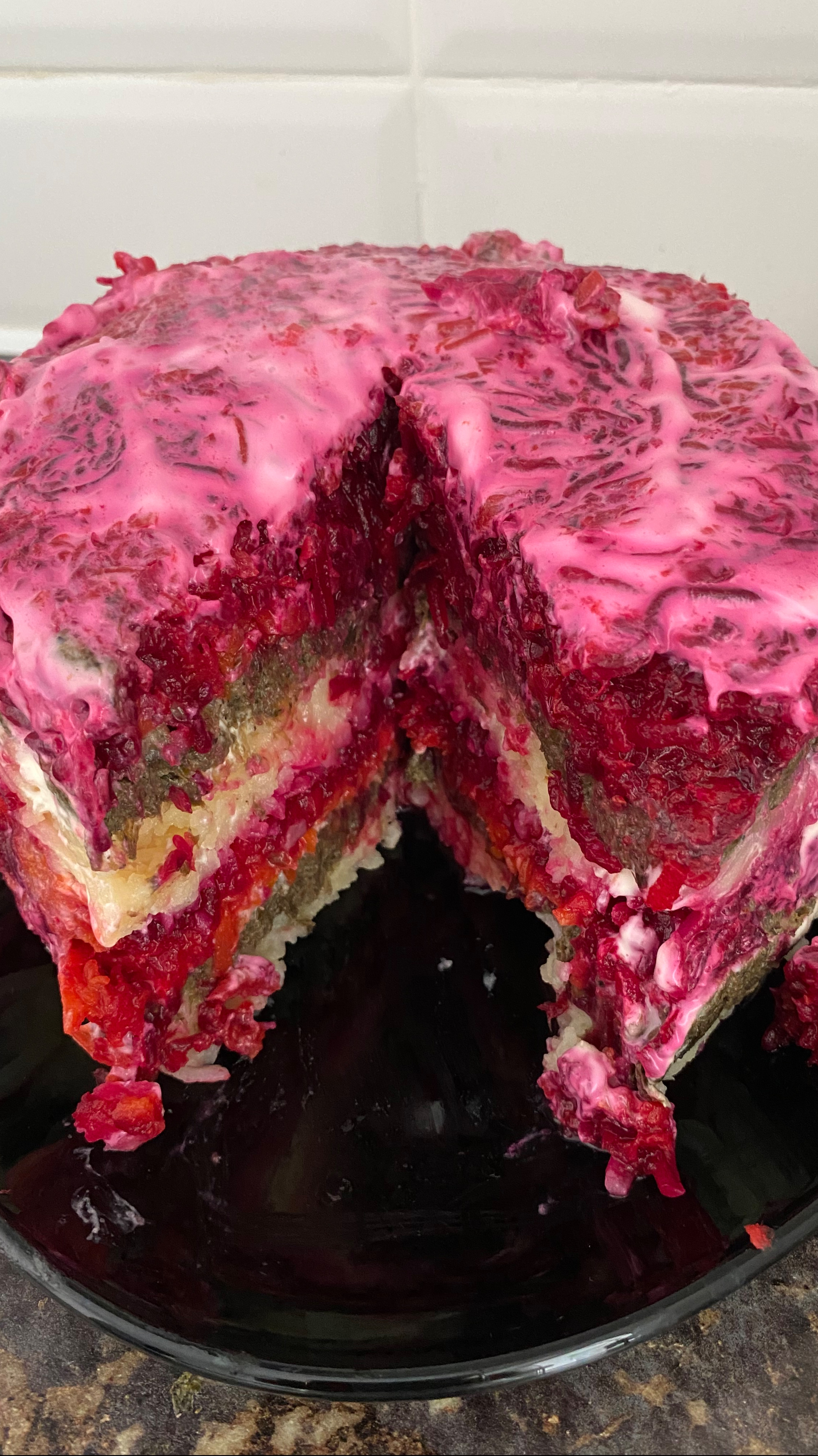 Баклажаны под шубой #отойтиотпропасти #маринасаттва # вегитарианскаяшуба #баклажаныподшубой #зож