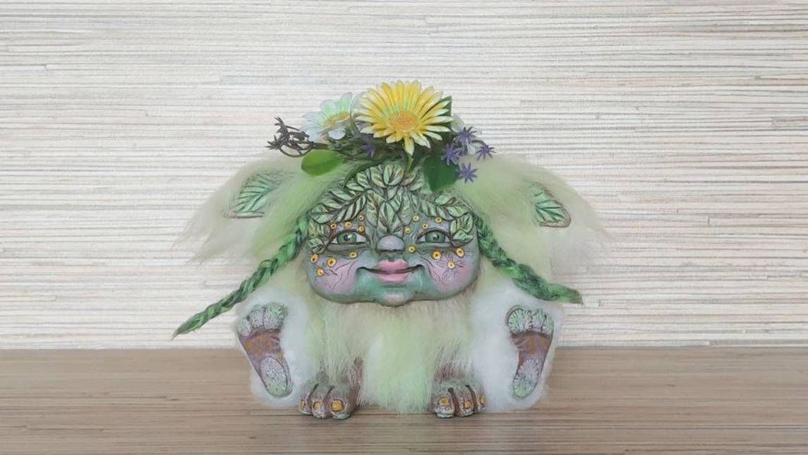 Мягкая интерьерная фэнтези игрушка Шуршунчик (летний)