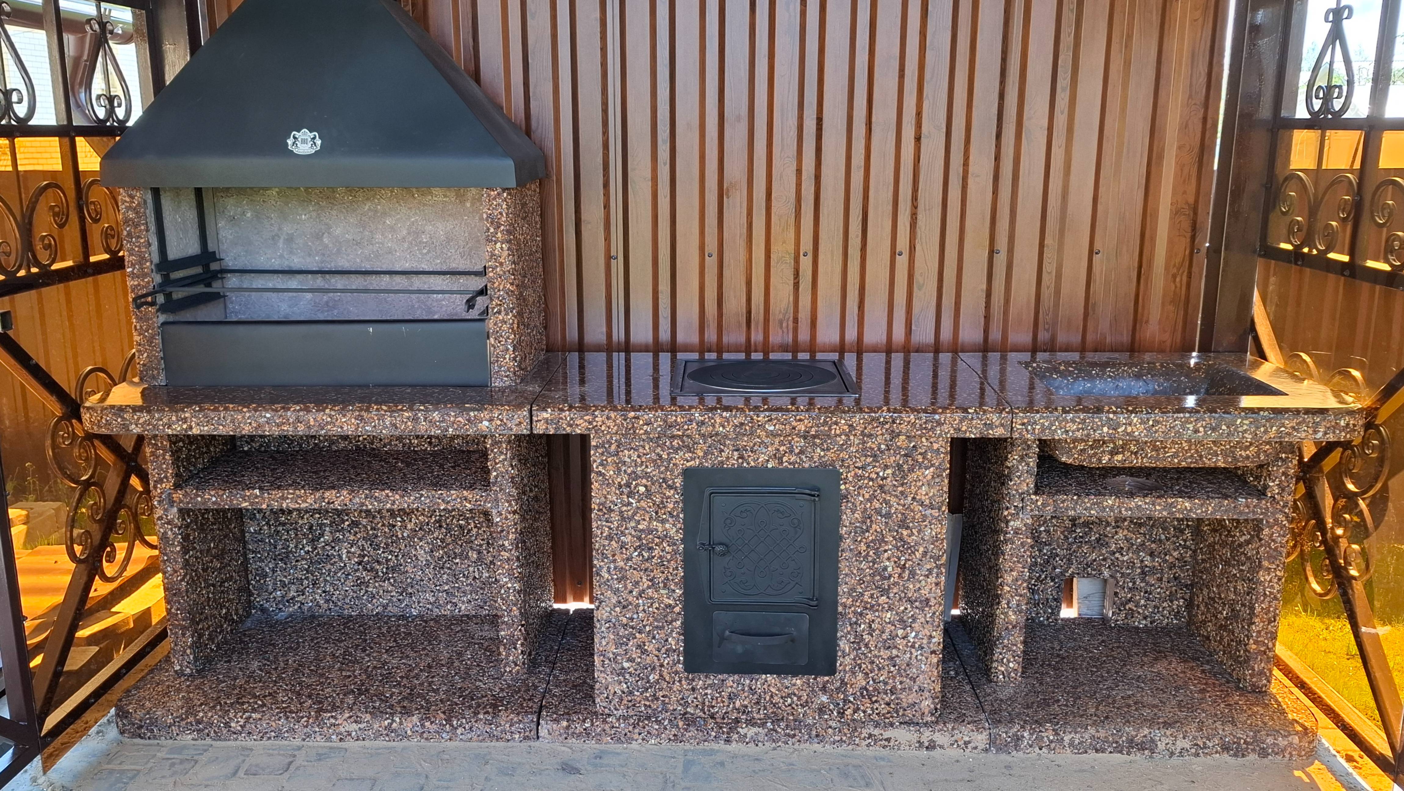 Заказал барбекю комплекс из 3-х модулей. Процесс сборки.