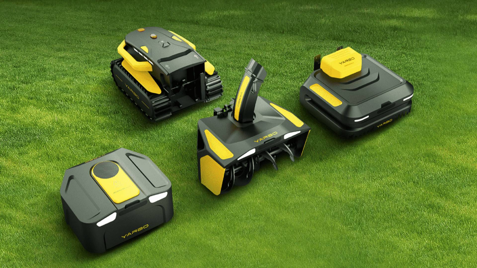 Многофункциональная машина Yarbo на пульте ДУ