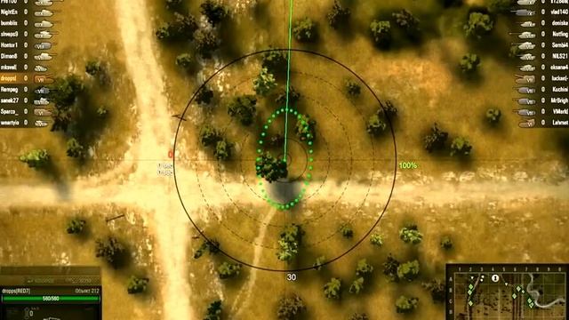 World Of Tanks (Ваншот Тигр 2 на ходу без засвета)