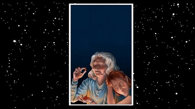 Процесс рисования страницы фантастического комикса Дары Бродячих Льдов - бабушка с внучкой