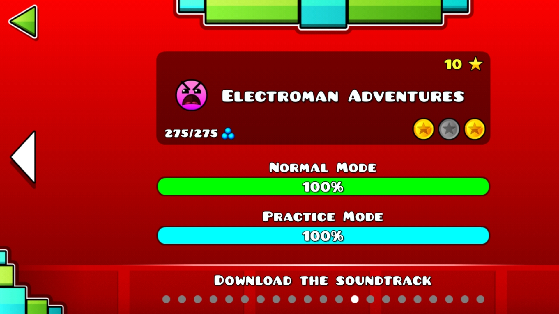 Прошёл electroman adventures. Играю в geometry dash Lity.