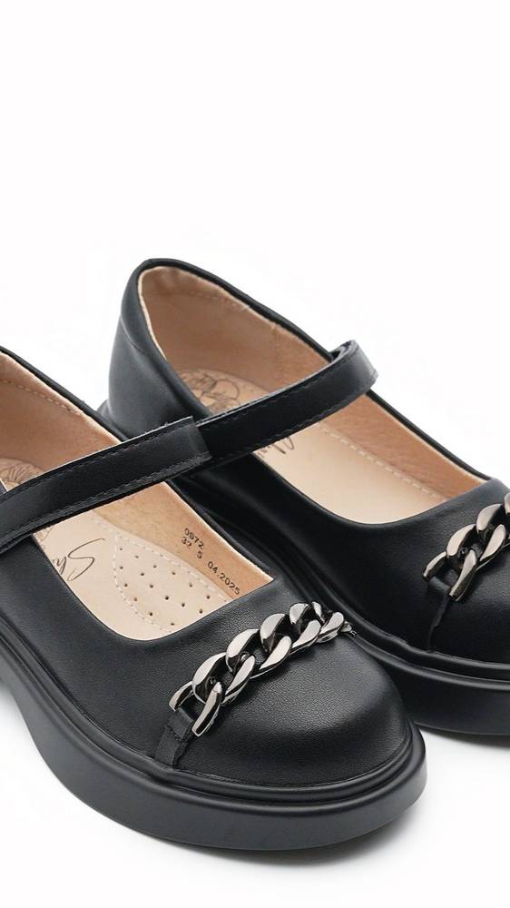 630972.черный – туфли для девочек - Шаговита-коллекция-ШКОЛА-2025