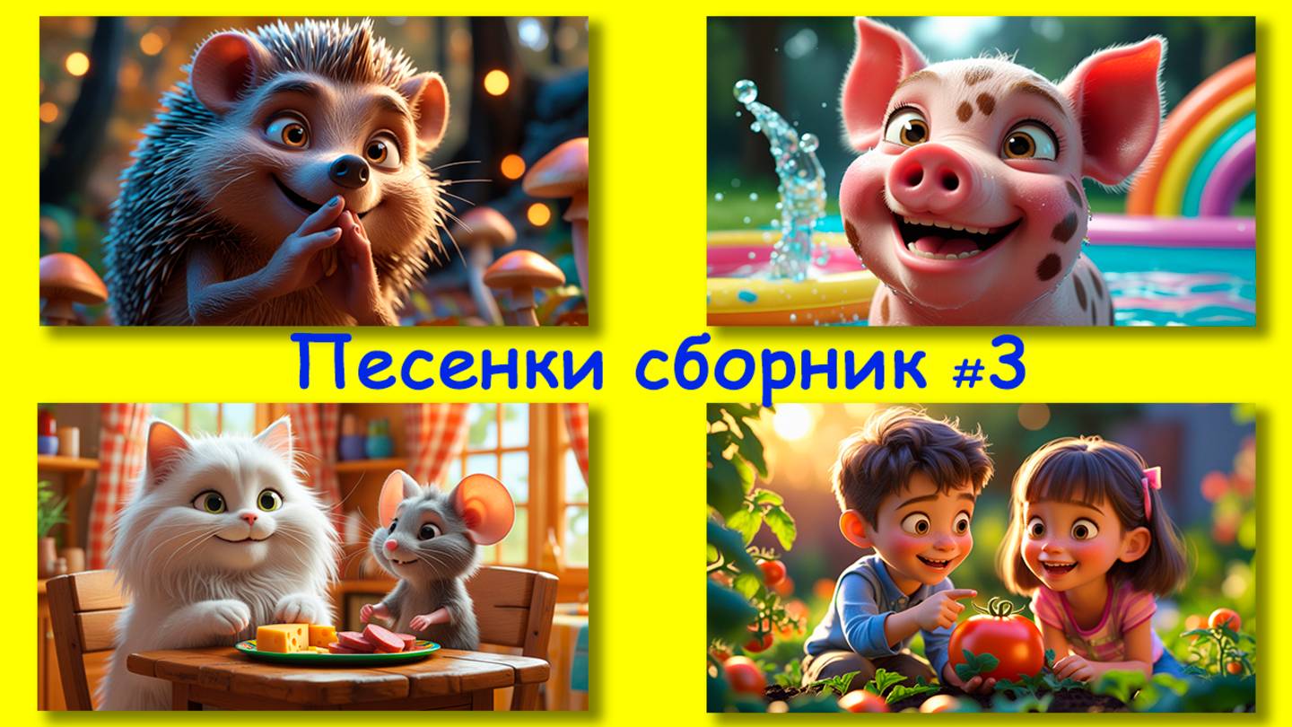 🎵 Сборник #3 развивающих детских песенок 🌈 Веселый музыкальный микс для детей.  Учимcя вместе