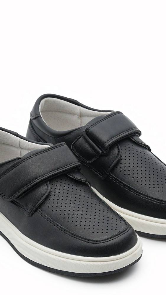 510966.черно-белый - полуботинки для мальчиков - Шаговита-коллекция-ШКОЛА-2025