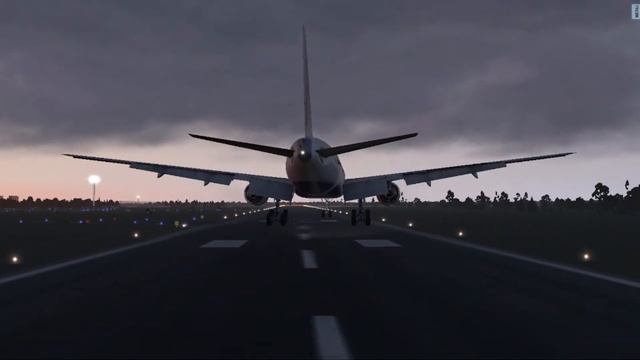 Boeing 777-200 ER Landing at UHBB