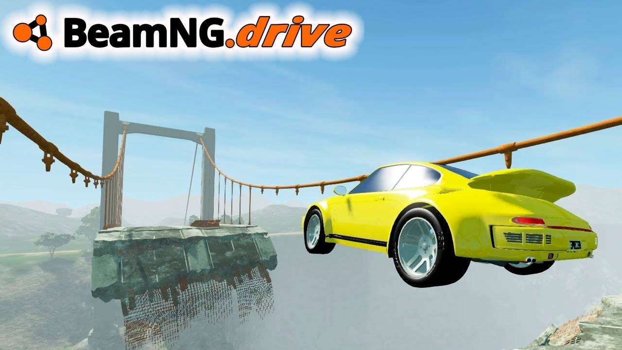 Невидимые мосты. BeamNG Drive - Реалистичные автомобильные аварии и погони и ДТП. Бимка.
