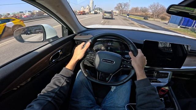 2023 SkyWell ET5 / Скайвелл ЕТ5 электромобиль 204 л.с. / Тест-драйв от первого лица / Шумомер