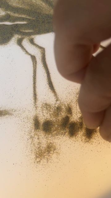 Бабочка. Рисование песком