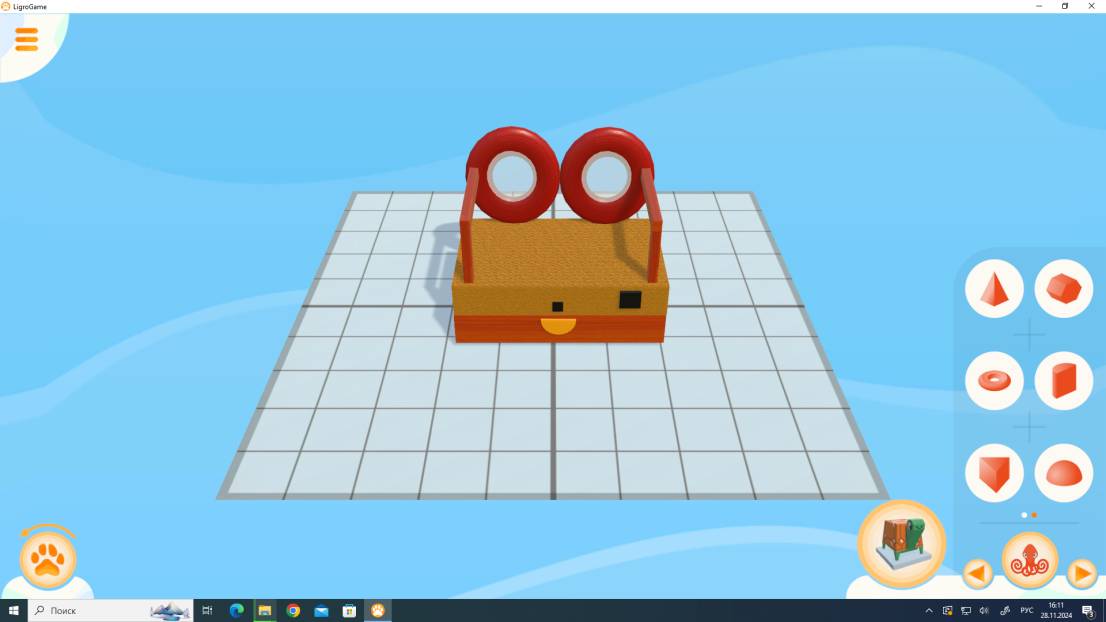 Видеоурок по 3D моделированию объекта «Скамья-ОЧКИ»  в программе для эвм "LigroGame"