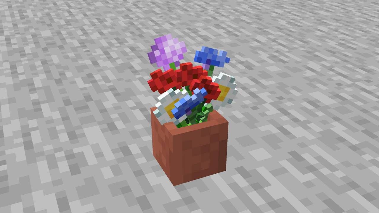 букет цветов в горшке