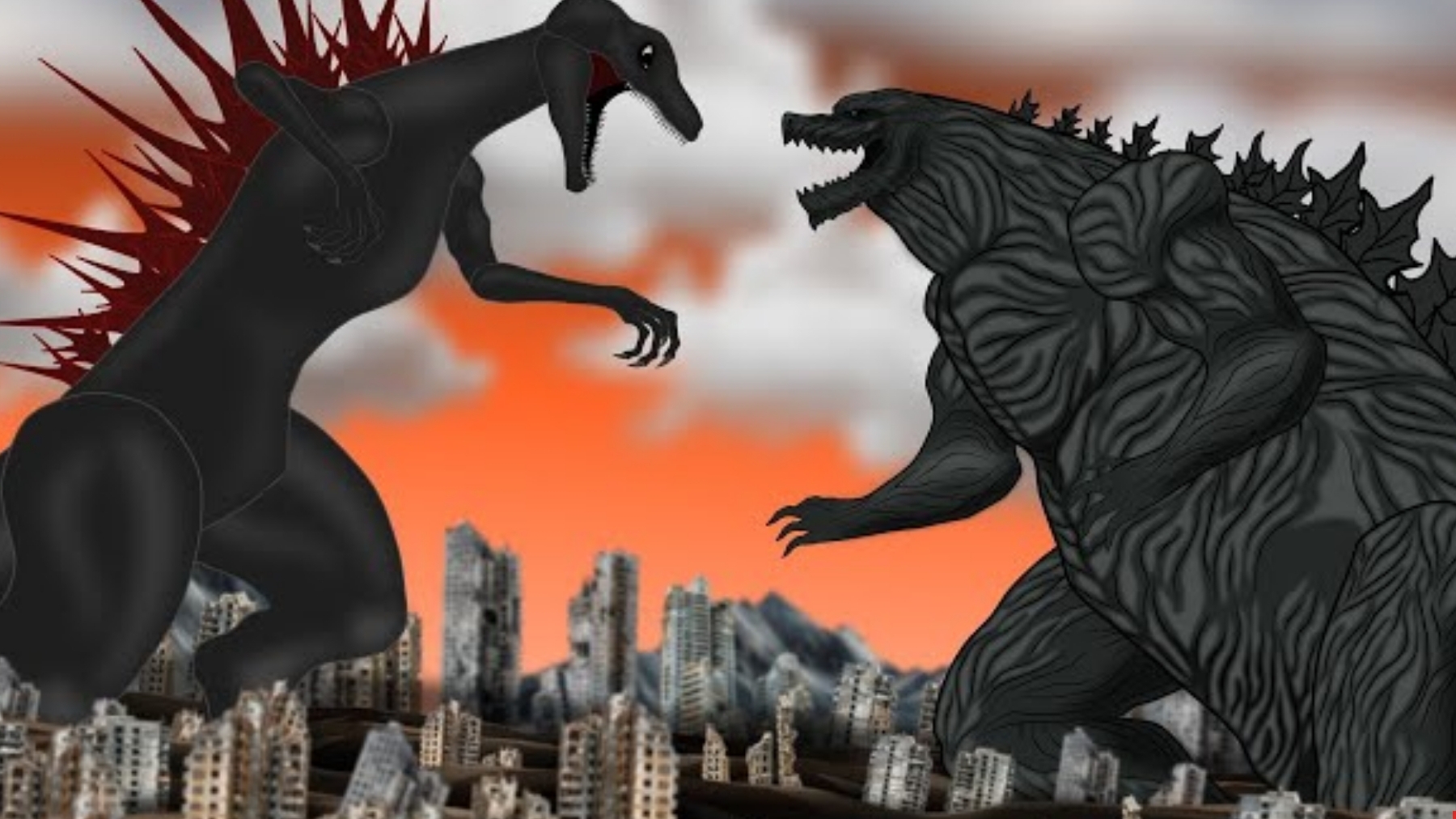 Годзилла кровавая баня против Годзиллы земля часть 2