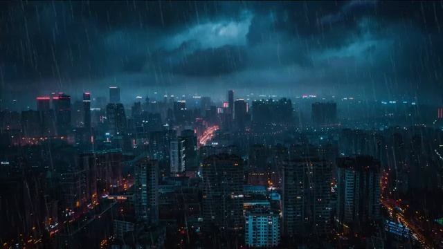 Звуки сильного дождя и молний для сна..расслабления учебы и работы.