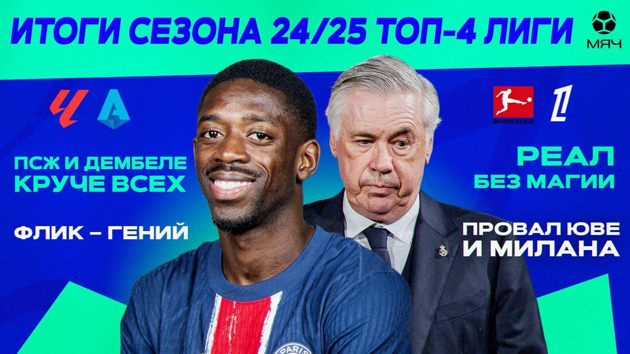Итоги сезона 24/25 | Ла Лига, Серия А, Бундеслига, Лига 1 | МЯЧ Подкаст