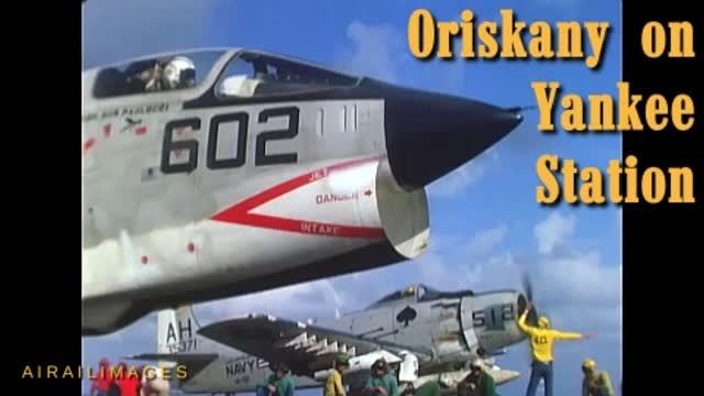 USS Oriskany 1966 Yankee Station Vietnam F-8 Crusader, A-4, A-1, A-3, National Archives NARA, Airail