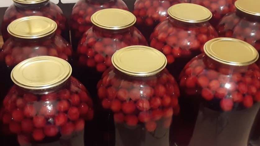 Вишнёвый компот на зиму. Самый простой рецепт.