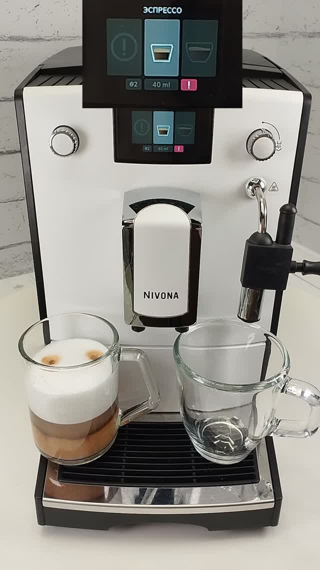 Промыть взбиватель кофемашины + Флэт уайт Nivona Nicr 550 / 555 / 560