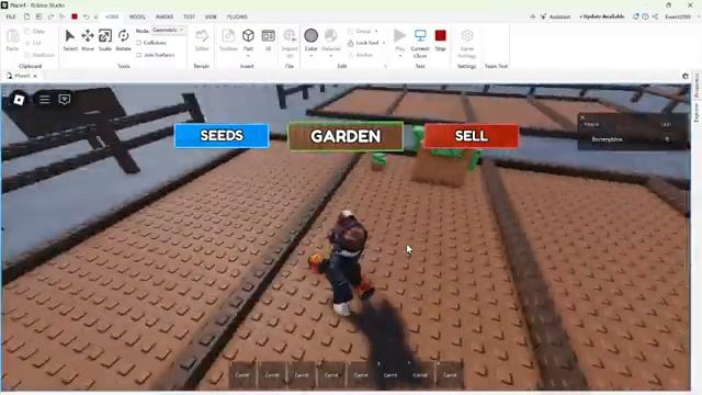 Как сделать Grow a garden в Roblox Studio