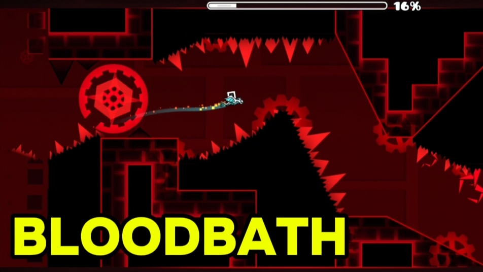 Блудбаф Изи Версия Прохождение На Телефоне // Геометри Даш Блудбаф // BLOODBATH GEOMETRY DASH