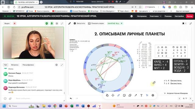 18 урок. АЛГОРИТМ РАЗБОРА КОСМОГРАММЫ НА ПРИМЕРЕ СПАСАТЕЛЯ МЧС