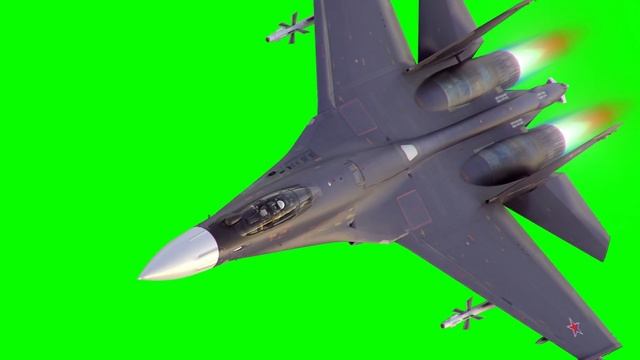 Переход хромакей Самолет СУ27