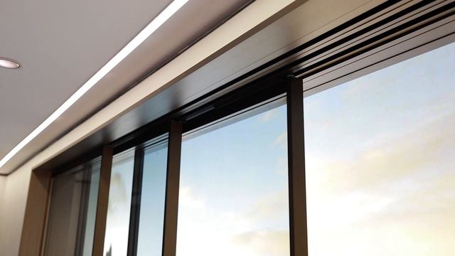 Раздвижная система FDS-19 - Телескопическая система на 3 двери по рельсе.