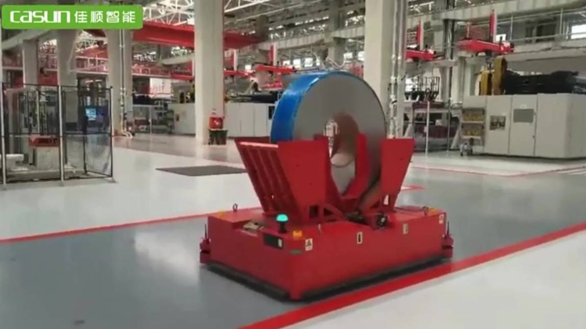 AGV CASUN для перевозки круглых предметов