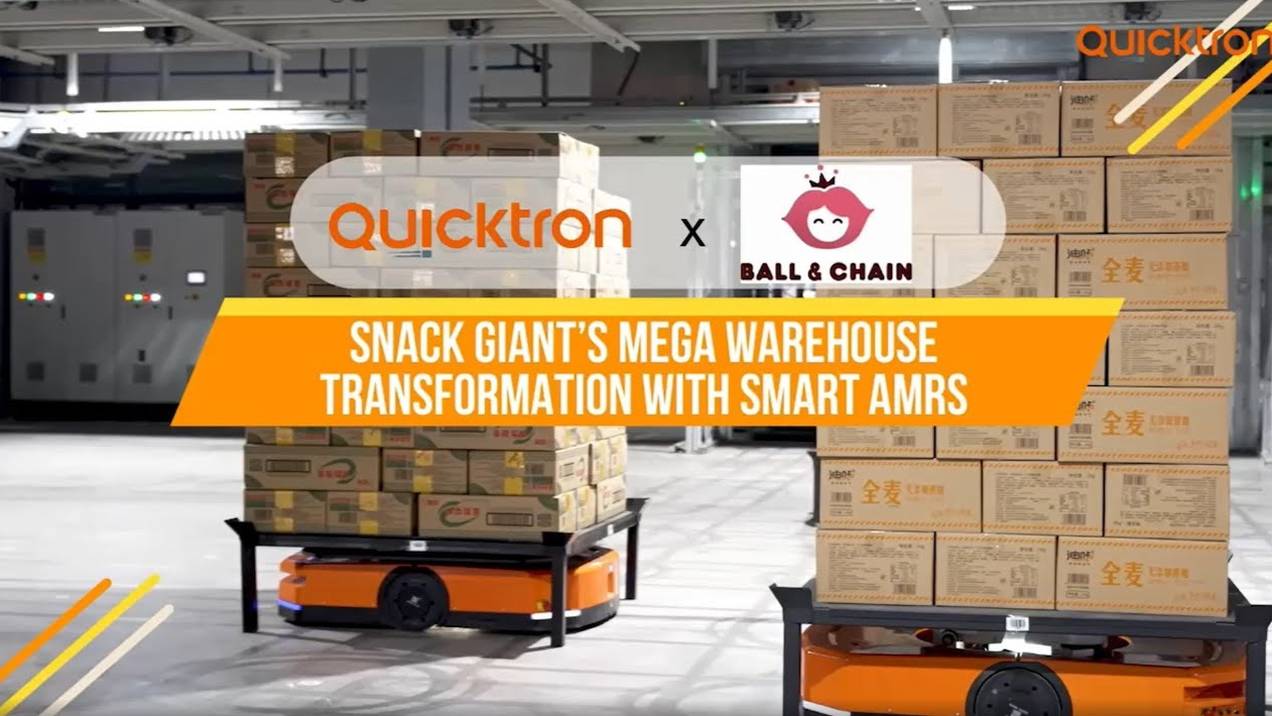 Case-Ball and Chain - более 200 роботов на 56000 м2 склада китайского производителя снеков