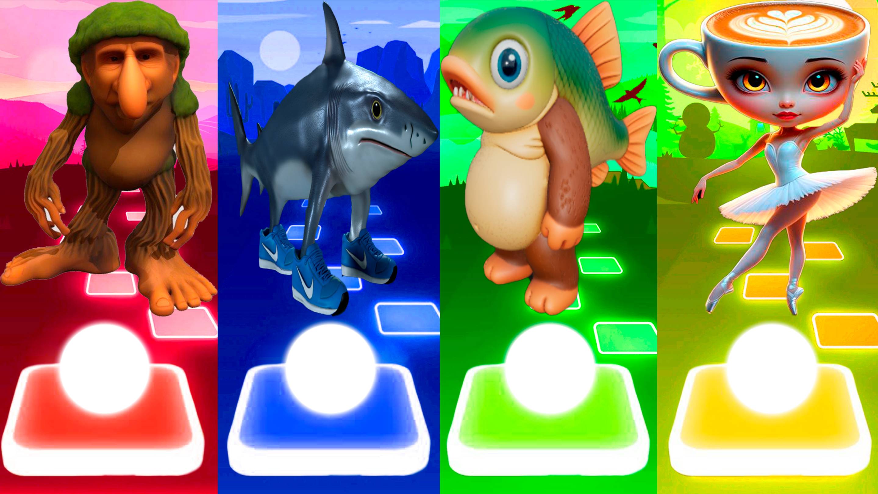 БРР БРР ПАТАПИМ 🆚 ТРАЛАЛЕРО ТРАЛАЛА 🆚 ТРИПИ ТРОПИ 🆚 БАЛЕРИНА КАПУЧИНО | Tiles Hop №14