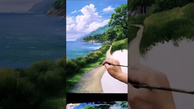 Как легко нарисовать тропинку вдоль берега