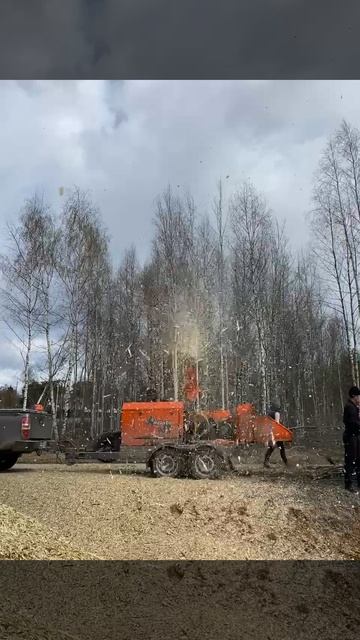 Измельчение веток после расчистки участка