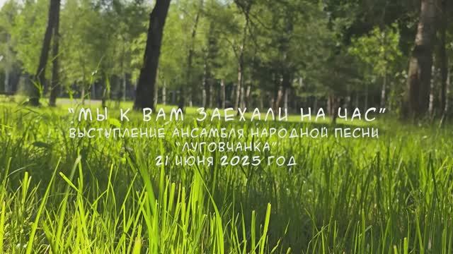 "Мы к вам заехали на час". Выступление коллектива Луговчанка