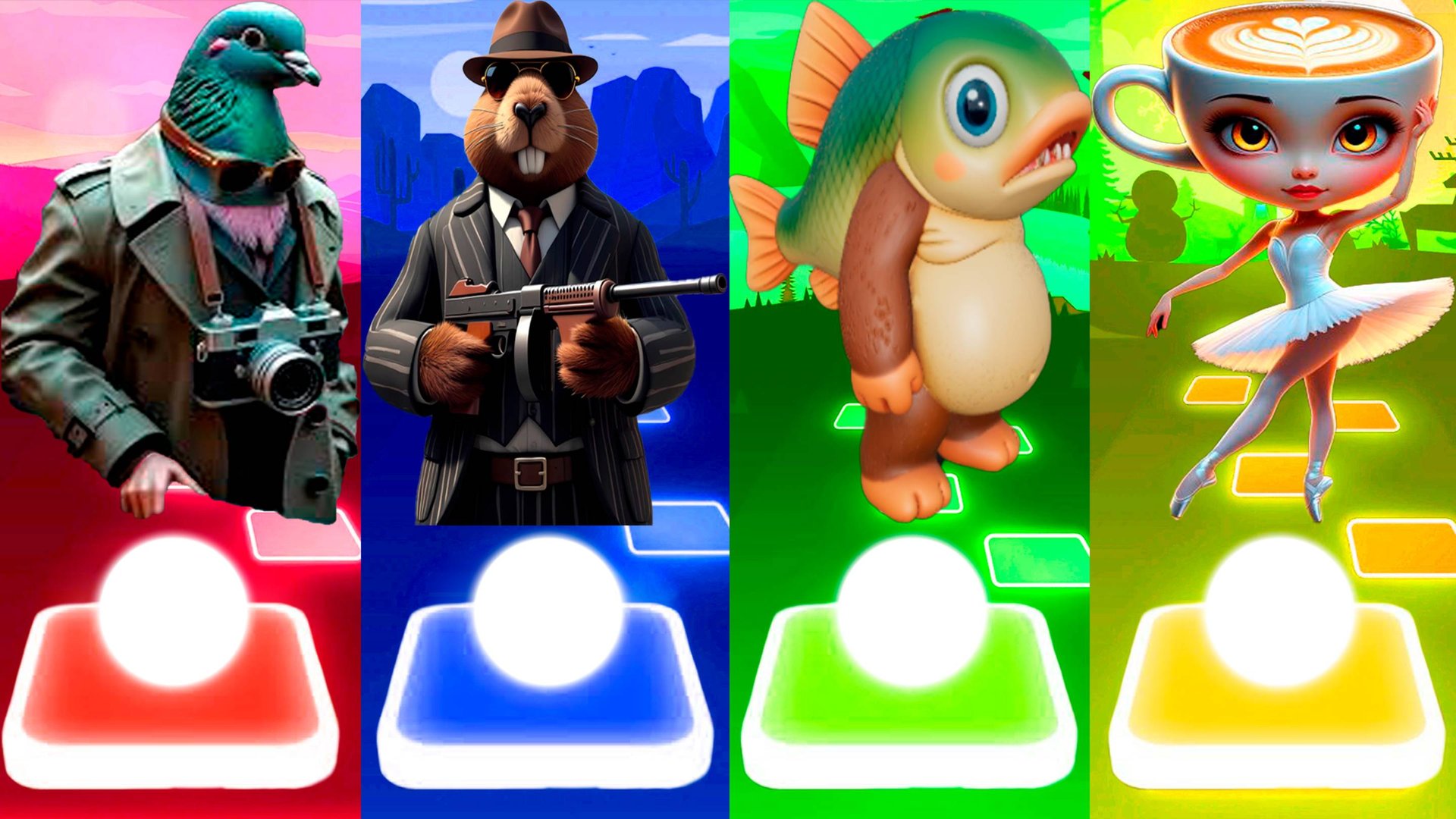 ШПИОНИРО ГОЛУБИРО 🆚 БОБРИТО БАНДИТО 🆚 ТРИПИ ТРОПИ 🆚 БАЛЕРИНА КАПУЧИНО | Tiles Hop №19