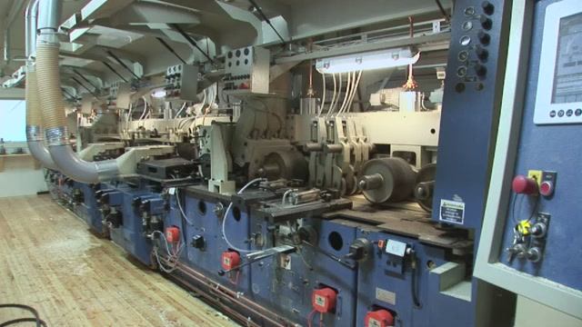 Weinig Hydromat 5000 - самый высокоскоростной 4-х сторонний станок, сборка пакета