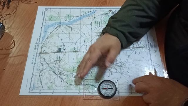 Ориентирование карты на местности с учётом поправок