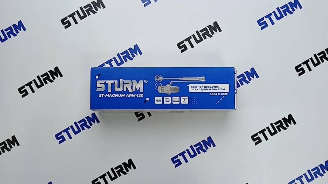 Распаковка дверного доводчика ST-Magnum Arm-120 (Черный)