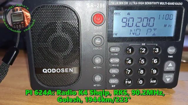 07.06.2025 14:31UTC, [Es], Radio K4 Shqip, Сербия (Косово, ITU RKS), 90.2МГц, 1944км