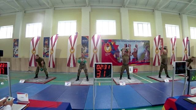 Длинный цикл Иван Денисов Игорь Морозов Лесных Павел Чемпионат ВС РФ по гиревому спорту