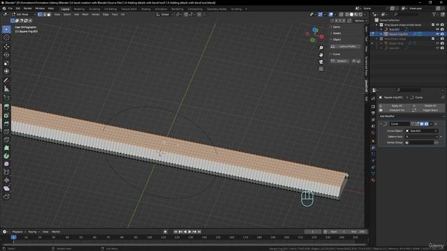 19. 2.3-Mesh Modelling – facetting with poke tool