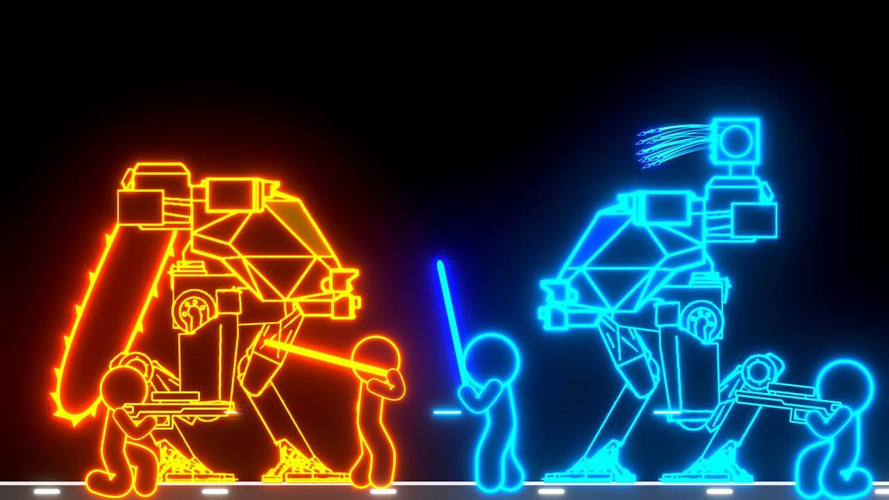 204. Шарики: Битва Стикменов с мехами | Marble: Ultimate Mech Stickman Battle | Кто победит?