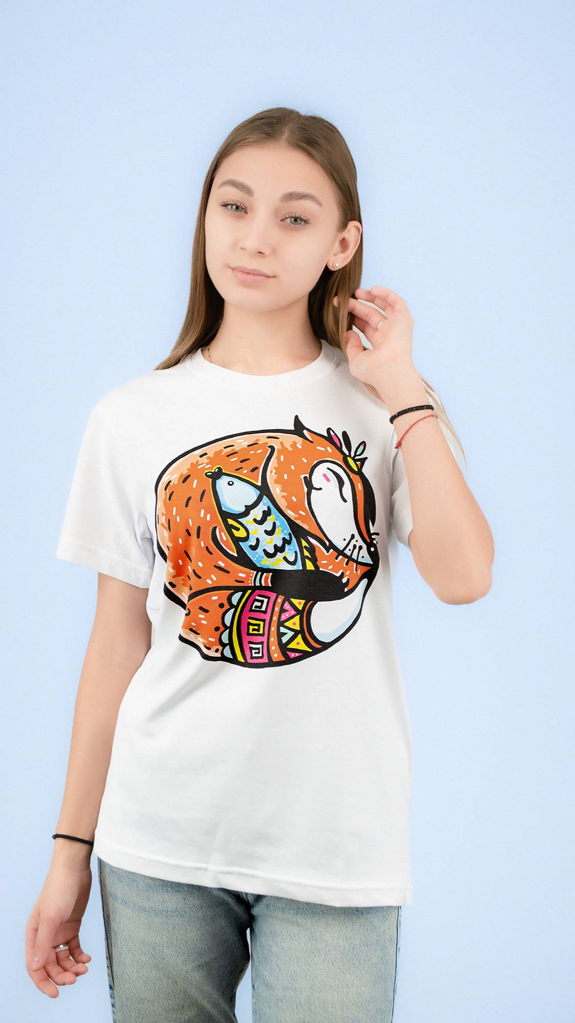 Футболка лайт двусторонняя прямая ЛИСА И ОМУЛЬ