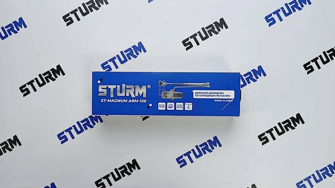 Распаковка дверного доводчика ST-Magnum Arm-120 (Серебро)