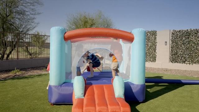 Надувной батут Spring n' Slide Park с горкой