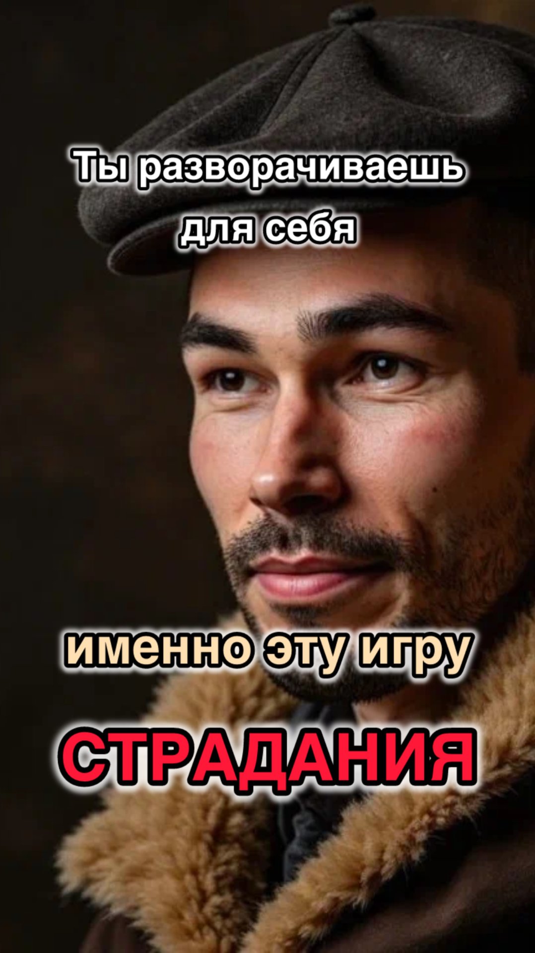 Ты разворачиваешь для себя именно эту игру страдания!