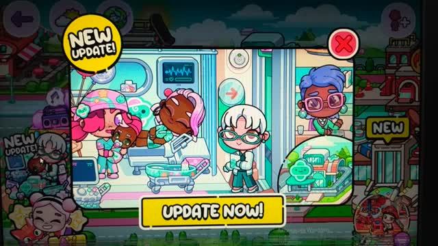 Новое обновление. Открылся 3 этаж больницы. появились прически и костюмы для животных. Аватар ворлд