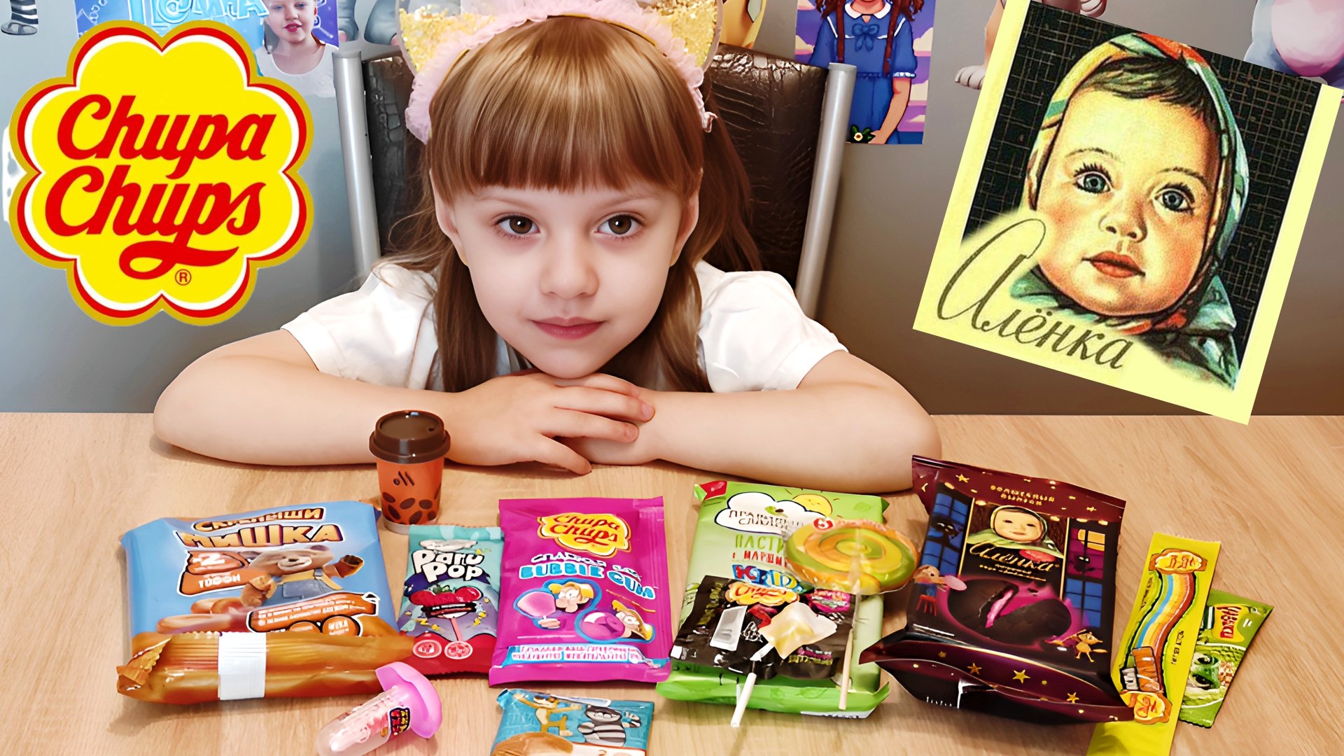 Полина пробует необычные сладости