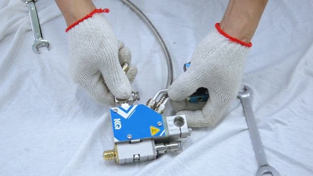 Разборка клеевой головы системы горячего клея от KQ Automation