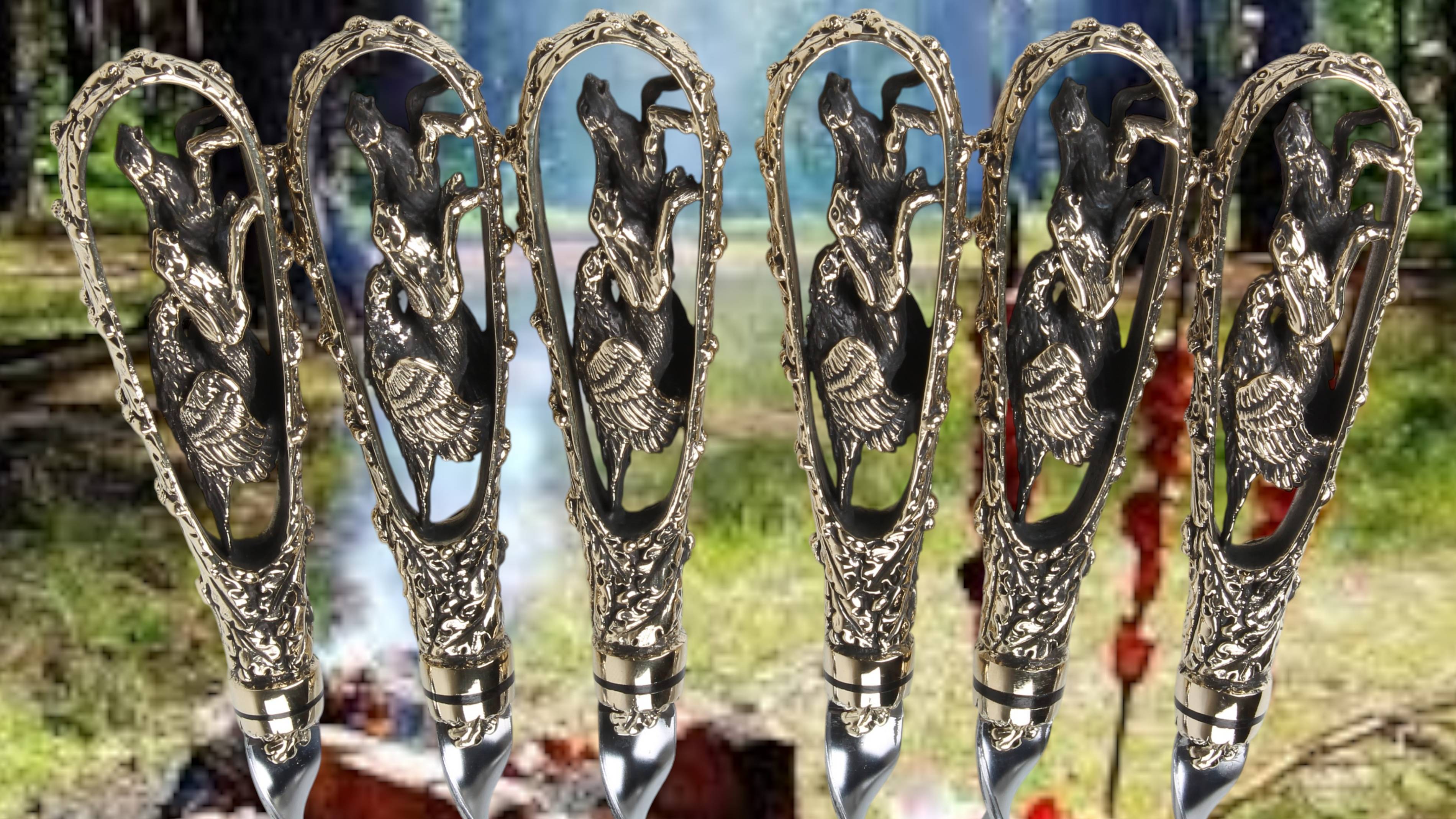 Шампуры «Соколиная охота» цена за комплект шампуров из 6 штук